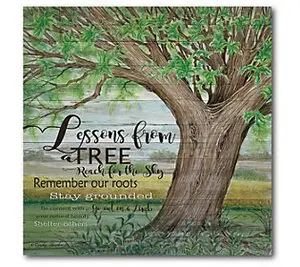 COURTSIDE MARKET Tree Of Life 16x16 Canvas Wall Art - One-color