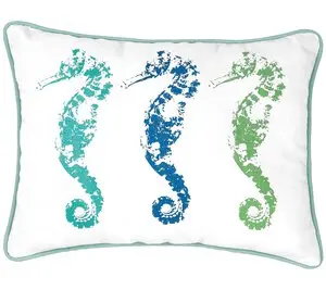 VALERIE PARR HILL Three Seahorses Pillow Valerie - One-color