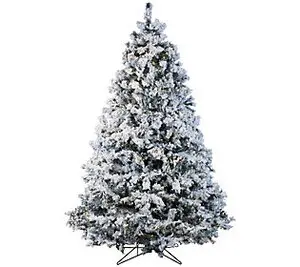 VICKERMAN 4.5' X 44' Flocked Alaskan Tree By - One-color