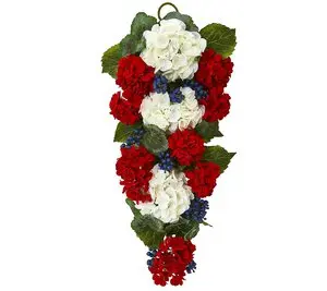 NEARLY NATURAL 26' Geranium And Blueberry Teardrop Nearly N Atural - One-color