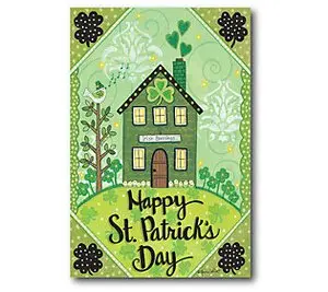 COURTSIDE MARKET Happy St Pat's Home 12x18 Canv As Wall Art - One-color