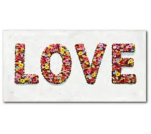 COURTSIDE MARKET Flower Power 12x24 Canvas Wall Art - One-color