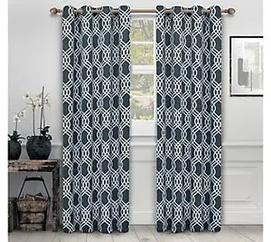 SUPERIOR Ribbon Blackout Grommet Curtain Panel Et, 52' X 63 - One-color