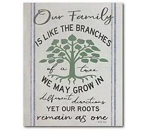 COURTSIDE MARKET Family Tree 16x20 Canvas Wall Art - One-color