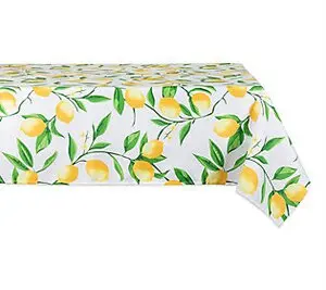 DESIGN IMPORTS Lemon Bliss Print Outdoor Tablec Loth 60' X 84 - One-color