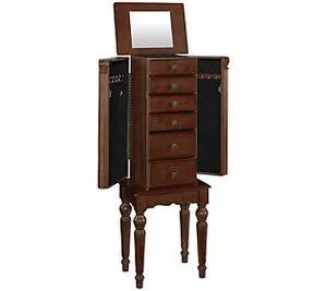 POWELL Lightly Distressed Deep Cherry-finishedj Ewelry Armoire