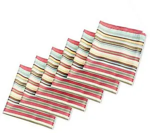 DESIGN IMPORTS Summer Stripe Outdoor Napkin Set Of 6 - One-color