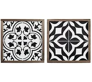 YOUNG'S INC. Young's Wall/tabletop Black/white Art, Set Of 2 - One-color
