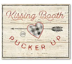 COURTSIDE MARKET Kissing Booth 16x20 Canvas Wal L Art - One-color