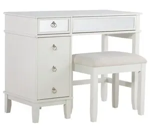 LINON Home Ethel Lift Top Vanity Set W/ Storage Drawer & Stool - One-color