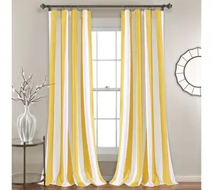 LUSH DECOR Wilbur Stripe Room Darkening 52'x84' Window Pan Els Lush - One-color