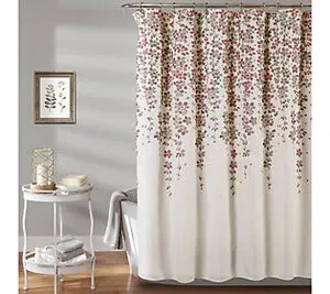 LUSH DECOR Weeping Flower 72' X 72' Shower Curtain By - One-color