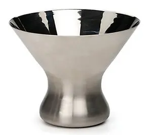 RSVP Stainless Steel Stemless Martini Glass - Silver
