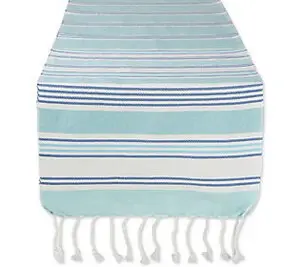 DESIGN IMPORTS 14x72 Tidal Stripe Fouta Table R Unner - One-color