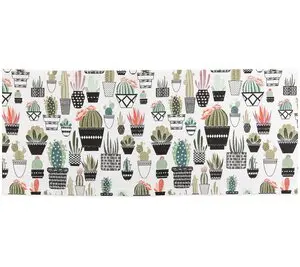 DESIGN IMPORTS 14' X 72' Urban Oasis Cactus Tab Le Runner - One-color