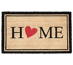 NATURE MATS BY GEO Home Heart Doormat With Pvc Backing - One-color