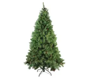 NORTHLIGHT Pre-lit Dakota Red Pine Full Christm As Tree - One-color