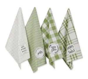 DESIGN IMPORTS Set Of 4 Farm To Table Kitchen T Owels - One-color
