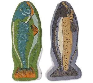 J&M HOME FASHIONS Design Imports Fish Oven Mitt Set Of 2 - One-color