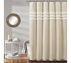 LUSH DECOR Ciel Tassel 72' X 72' Shower Curtain Lush De Cor - One-color
