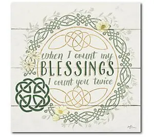 COURTSIDE MARKET Irish Blessing Ii 16x16 Canvas Wall Art - One-color