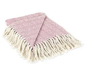 DESIGN IMPORTS Dii Diamond Chevron Throw With Fringe - One-color