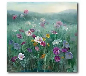 COURTSIDE MARKET Cosmos At Dawn Ii 16x16 Canvas Wall Art - One-color