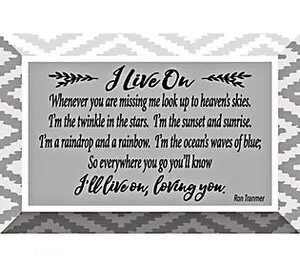 DEXSA COMPANY Dexsa I Live On Glass Plaque With Easel 6'x4 - One-color
