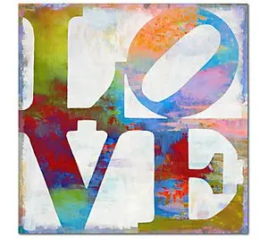 COURTSIDE MARKET Staked Love 16 X 16 Canvas Wal L Art - One-color