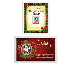 AMERICAN COIN TREASURES Christmas Stamp And Coin Set - One-color