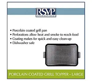 RSVP Porcelain Coated Grill Topper Large