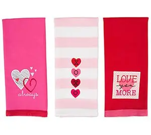 DESIGN IMPORTS 3-pack Valentine's Day Kitchen T Owel Set - One-color