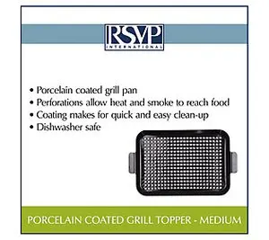 RSVP Porcelain Coated Grill Topper Medium