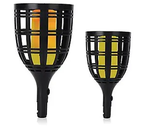 TECHKO Solar Torch Lights Flame/puls E/still