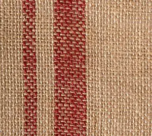 DESIGN IMPORTS Jute Double Border Red Table Run Ner 14' X 108