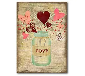 COURTSIDE MARKET Love Jar 12 X 18 Canvas Wall A Rt - One-color