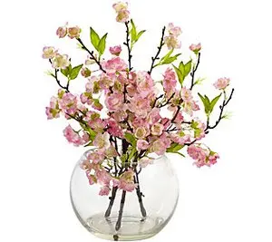 NEARLY NATURAL Cherry Blossom In Large Vase By - One-color
