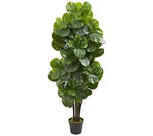 NEARLY NATURAL 5' Fiddle Leaf Fig Artificial Tree Nearly Na Tural - One-color