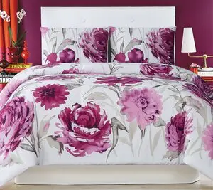 Christian Siriano Remy Floral 3-piece King Comf Orter Set - One-color