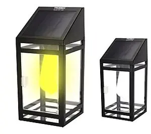 TECHKO Solar Led Wall Lantern Amber Or White Light - One-color