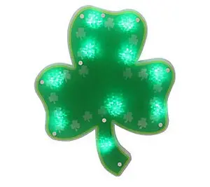 NORTHLIGHT 14' Led Green Shamrock St. Patrick's Day Window Silhouette - One-color
