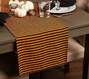 DESIGN IMPORTS Witchy Stripe Table Runner 14' X 108
