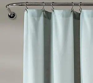 LUSH DECOR Linen Button 72' X 72' Shower Curtain Lush D Ecor