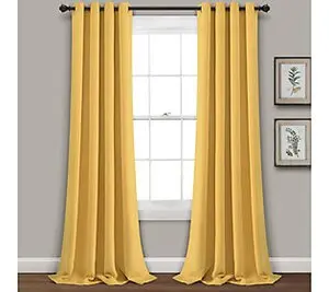 LUSH DECOR Insulated Blackout Curtain Panel Set 52'x95' By - One-color