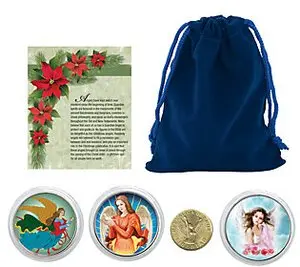 AMERICAN COIN TREASURES Christmas Angel Coins With Blue Pouch - One-color