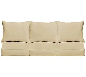 WILLOW SHORE Sunbrella Deep Seating Sofa Pillow And Cushion Set 23x25x5 - One-color