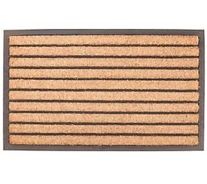 NATURE MATS BY GEO Tc Ribbed Natural Coir And Rubber Doormat Sma Ll - One-color