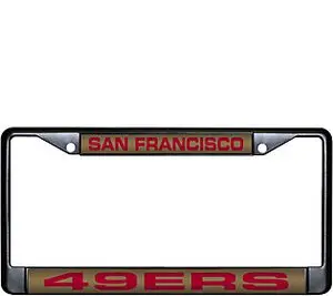 NFL Rico Laser License Plate Frame Black - One-color