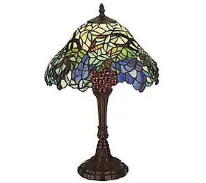 MEYDA Tiffany Style 18-1/2'h Spiral Grape Accent Lamp - One-color