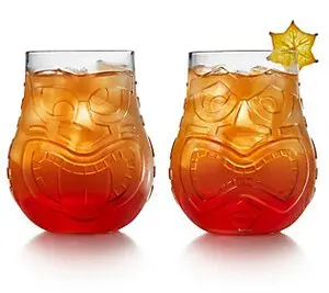 LIBBEY Tiki Split Tumbler Glasses, Set Of 4 - One-color